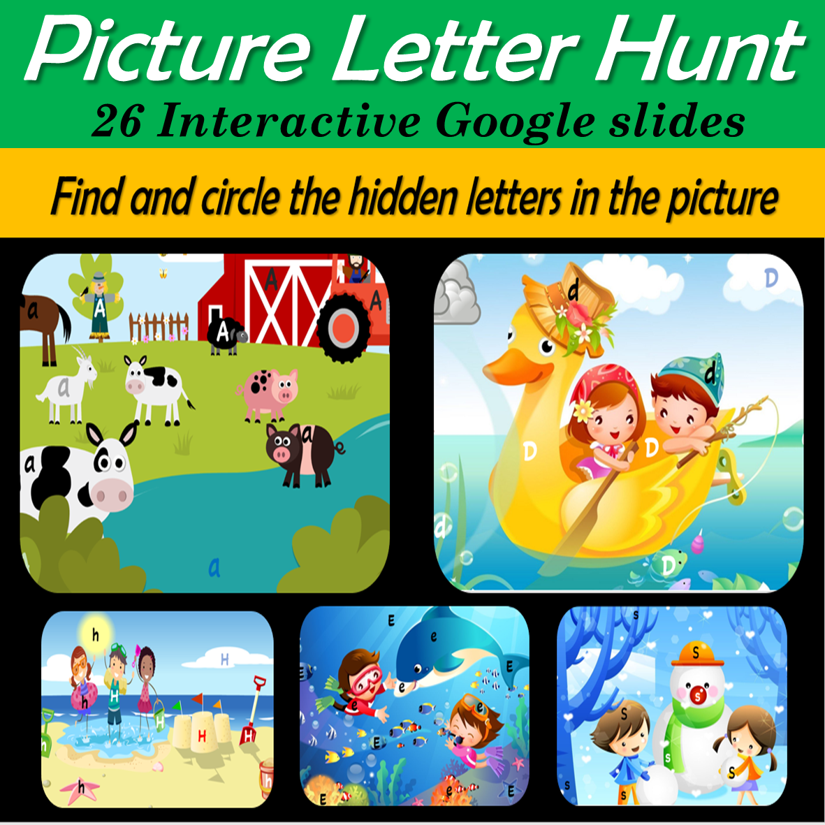 Virtual Hidden Alphabet Picture Search | Letter Recognition - 26 Google ...