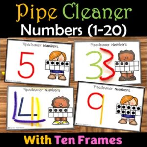 Pipe Cleaner Number Activities, Morning Tubs, Math Centers, Ten frame ...