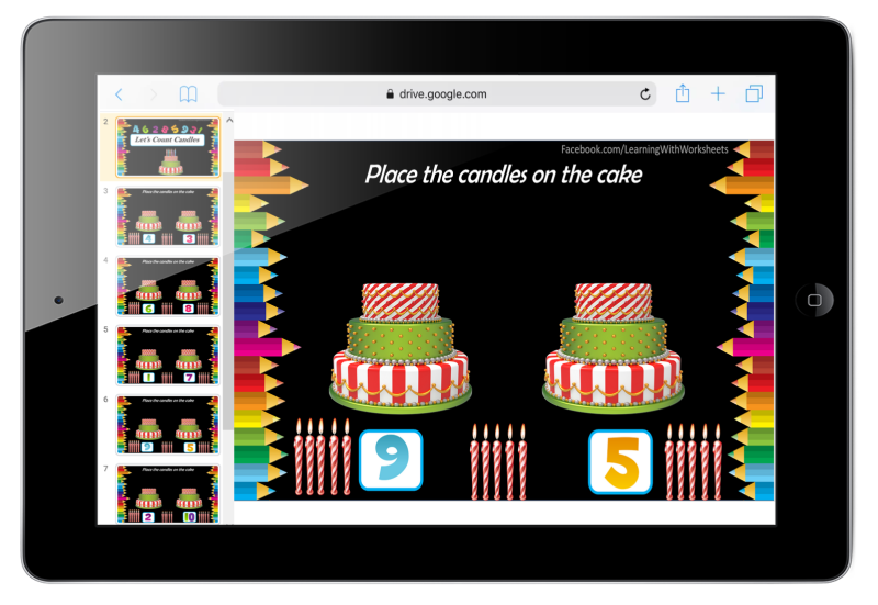 Free Number Counting Practice(1-10) - 5 Google slides » Zippi Kids