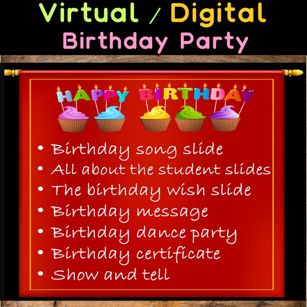 Virtual Birthday Celebration Party, Digital Happy Birthday - 12 ...