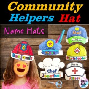 Community Helpers Hats Editable Name Crowns - Community Helpers Week ...