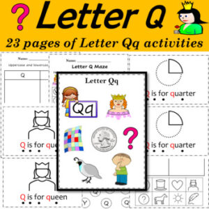 Alphabet Letter of the Week Q Activities - Printable PDF - Zippi Kids