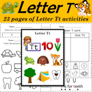 Alphabet Letter of the Week T Activities - Printable PDF - Zippi Kids