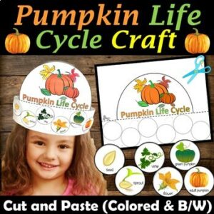 Life Cycle of a Pumpkin Hat Crown Craft, Lifecycle Sequencing Activity ...