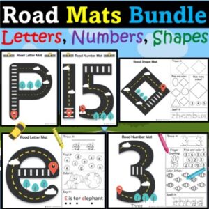Road Mats - Road Activities Mats for Letters, Numbers 0-20 & 2D Shapes ...