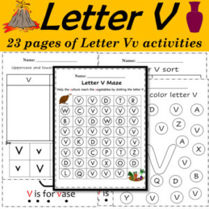 Alphabet Letter of the Week V Activities - Printable PDF - Zippi Kids