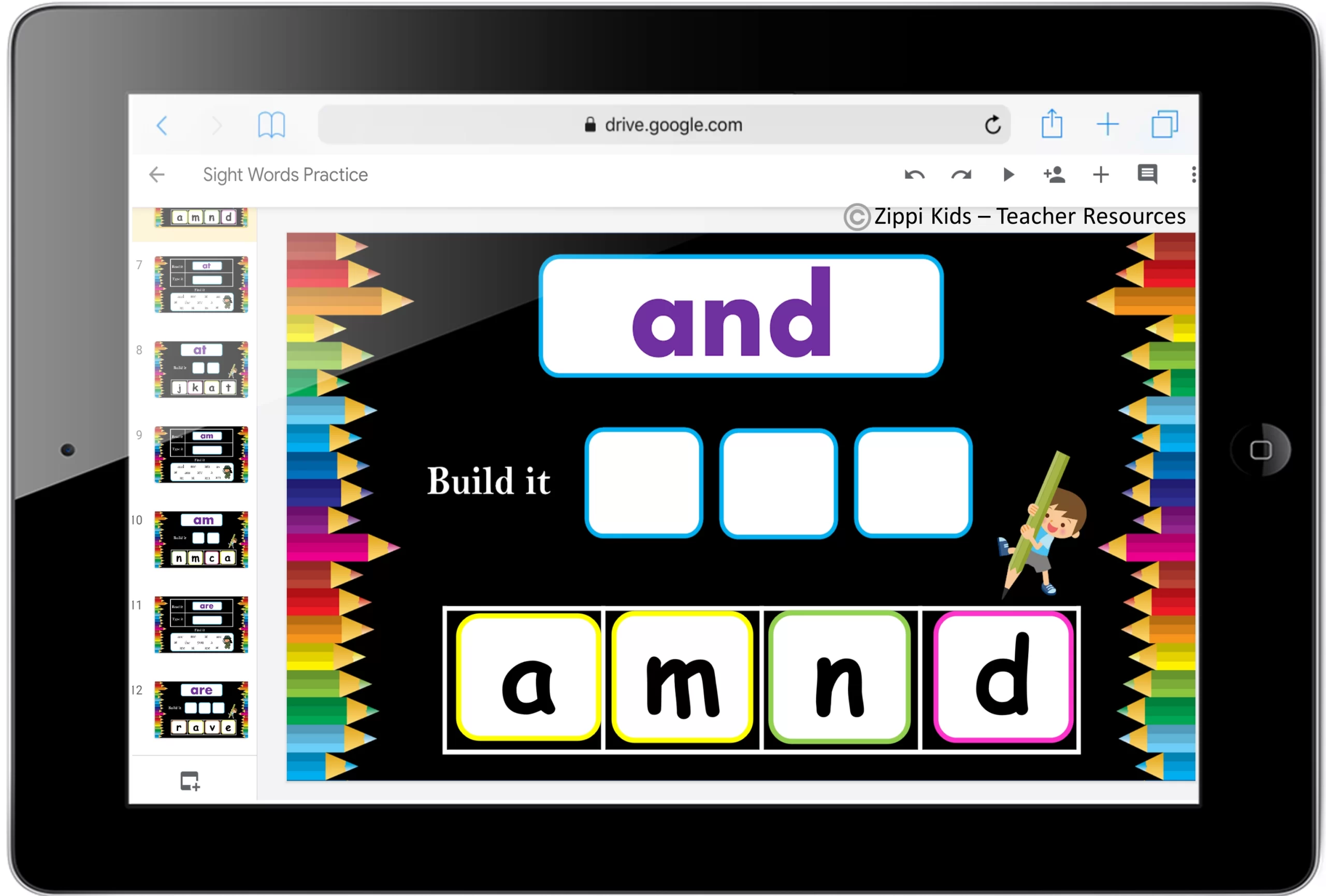 Sight Words Practice Activities - 100 Google Slides/ PowerPoint - Zippi ...