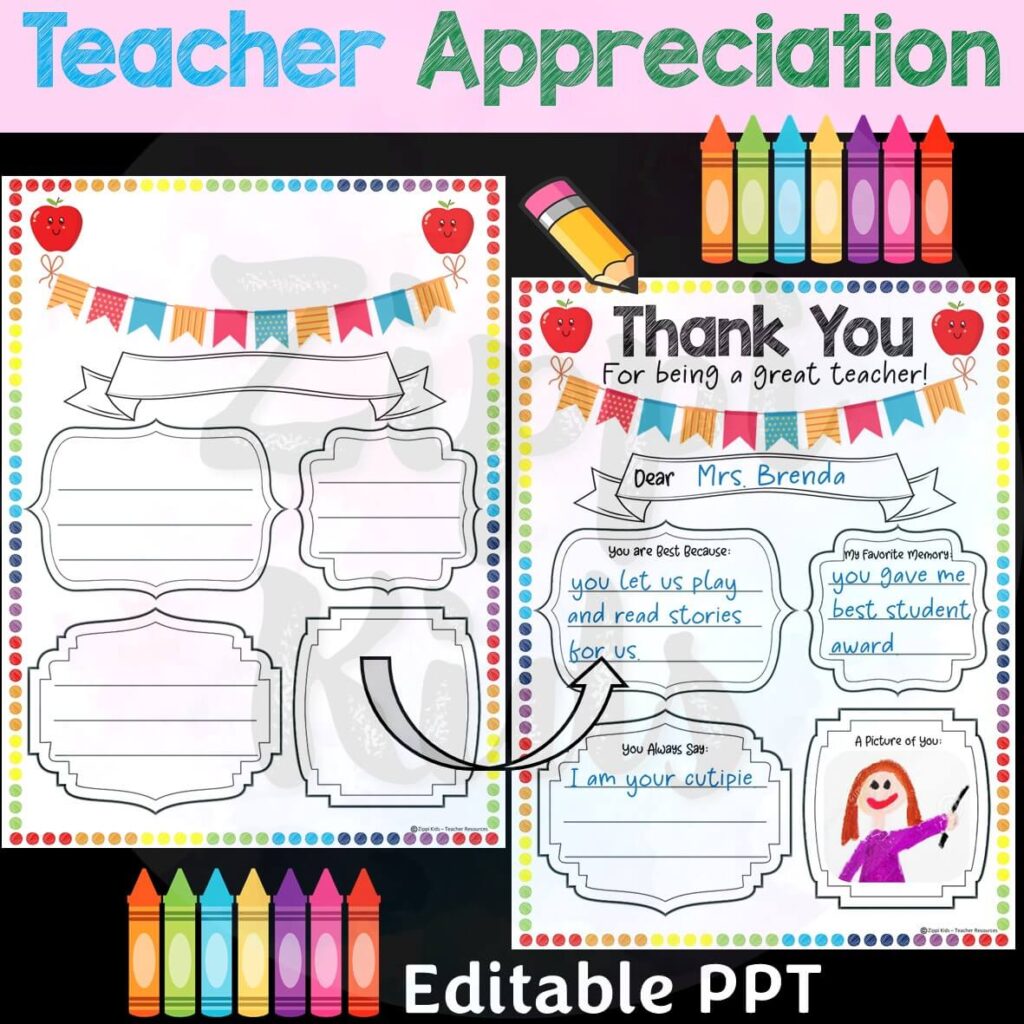 Teacher Appreciation Week Editable Template, Staff appreciation week #1 ...