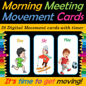 Virtual Morning Meeting Bundle, Brain Breaks -Editable | Digital ...