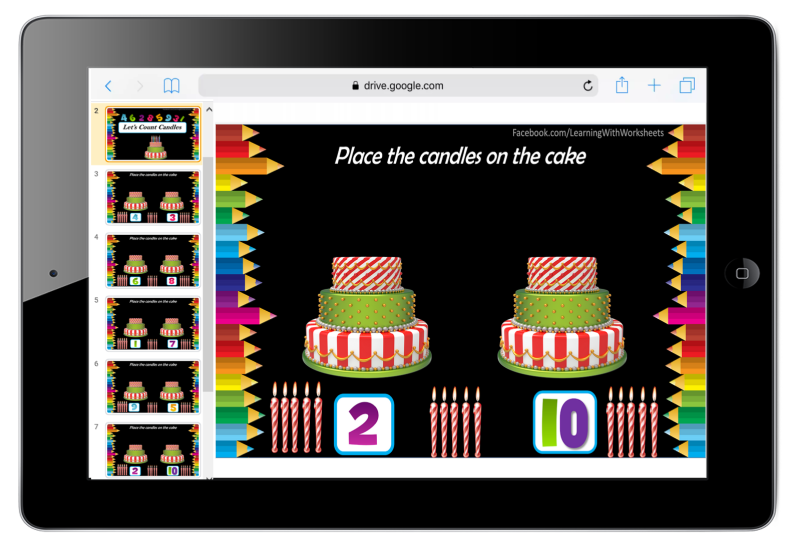 Free Number Counting Practice(1-10) - 5 Google slides » Zippi Kids