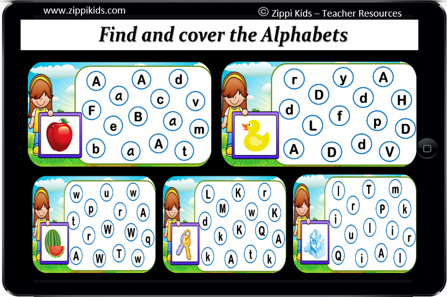Digital Alphabet Find and Dab Game | Virtual Letter Dabbing – 26 Google ...