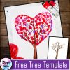 Valentines Day Fingerprint Tree Craft (Free Printable) - Zippi Kids