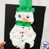 Puffy Painted Snowman Craft with Shaving Cream - Zippi Kids