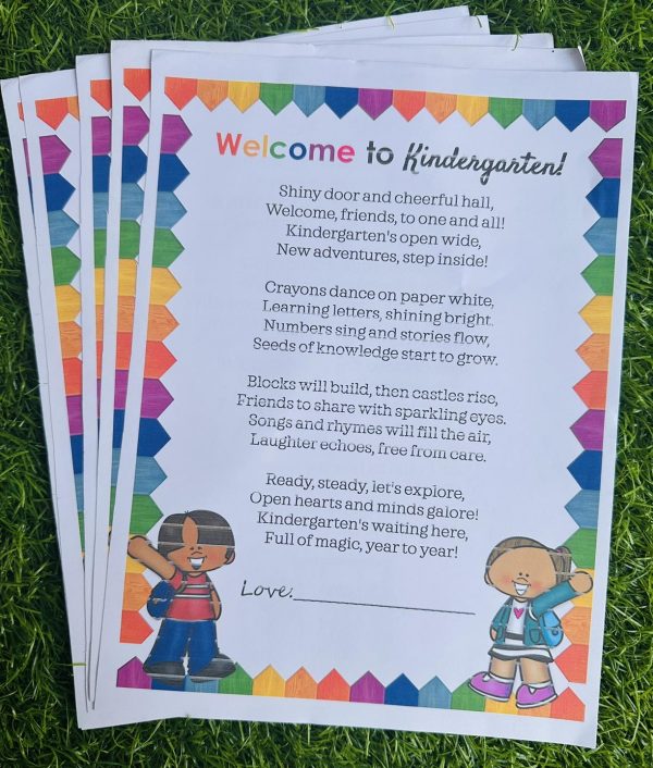 Welcome Back to school Poem, Welcome letter Pre-k through Grade 5th ...