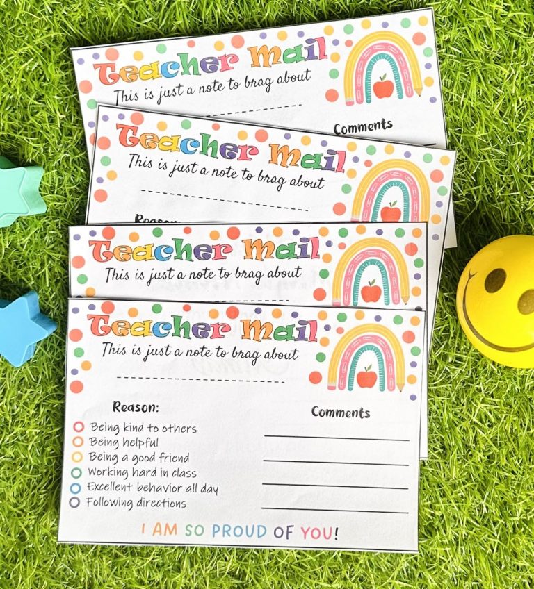 Teacher Mail Note, Happy Mail, Positive Parent Mail, Parent ...