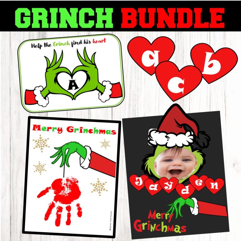 Grinch Name Craft activity for Christmas - Zippi Kids