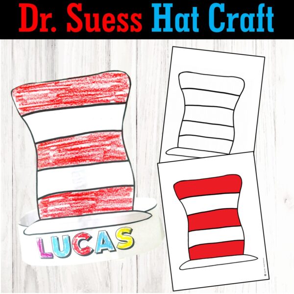 Dr. Seuss Cat in Hat craft for Read across America week - Zippi Kids