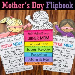 Super Mom Flipbook , All about my Mom Mother's Day Craft - Zippi Kids