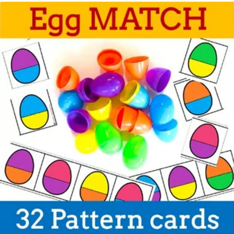 Easter Egg Match Pattern Cards - STEM Activity - Zippi Kids