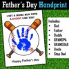 Father's Day Baseball Handprint Keepsake Craft for Sports lover DAD ...