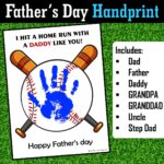 Father's Day Baseball Handprint Keepsake Craft for Sports lover DAD ...