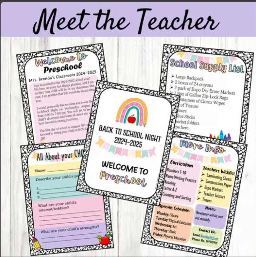 Meet the Teacher Pastel Template EDITABLE, Welcome Letter, Supply List ...