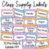Pastel Classroom Supply Labels & Bin Labels, EDITABLE, Classroom ...