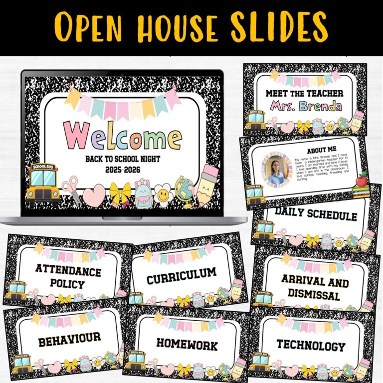 Composition EDITABLE Meet the Teacher Night Presentation - Zippi Kids